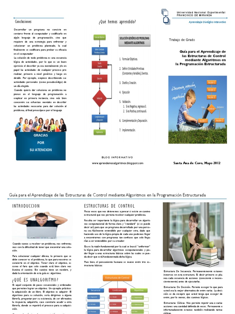 Triptico | PDF | Algoritmos | Programación de computadoras