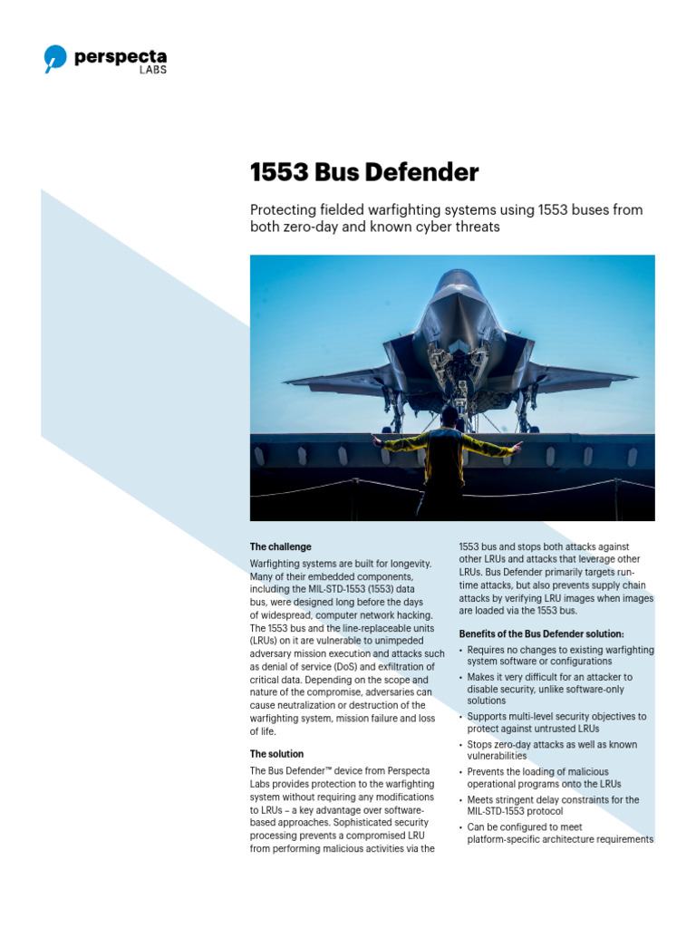bus_defender_1553_ov | PDF | Computer Security | Security