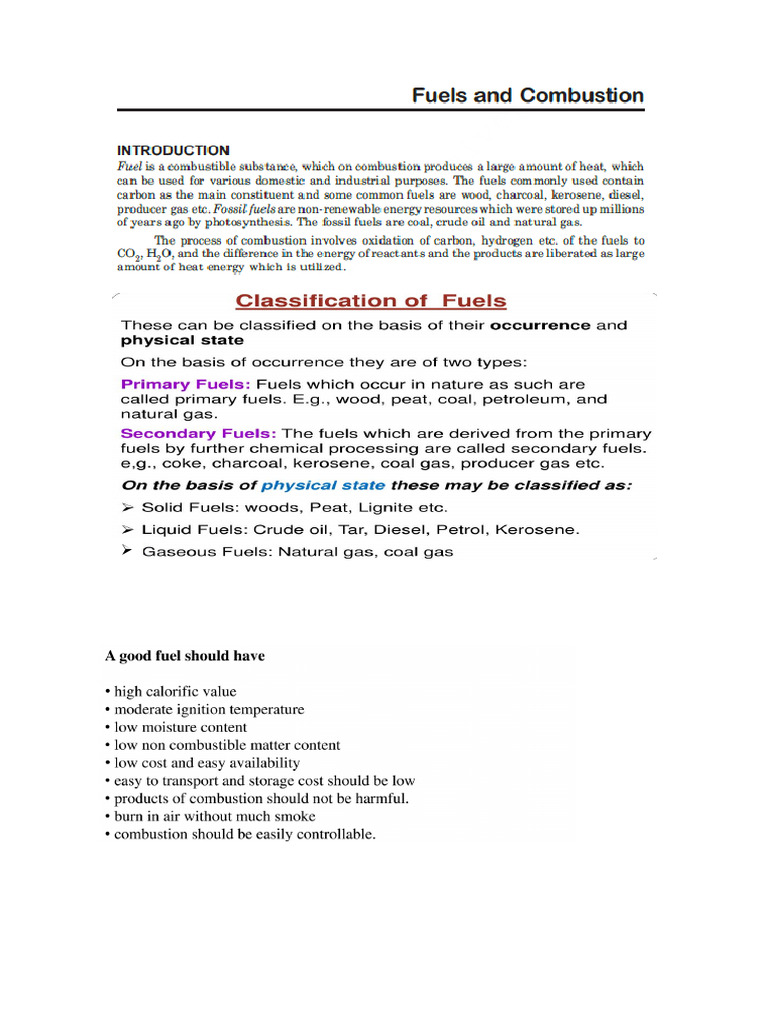 1 Fuels, Concise | PDF