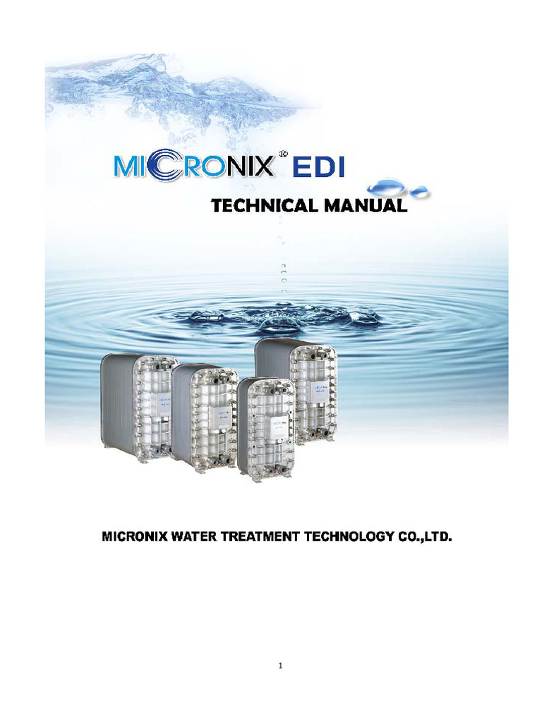 Micronix EDI Equipment Safety Manual | PDF | Ion | Ion Exchange