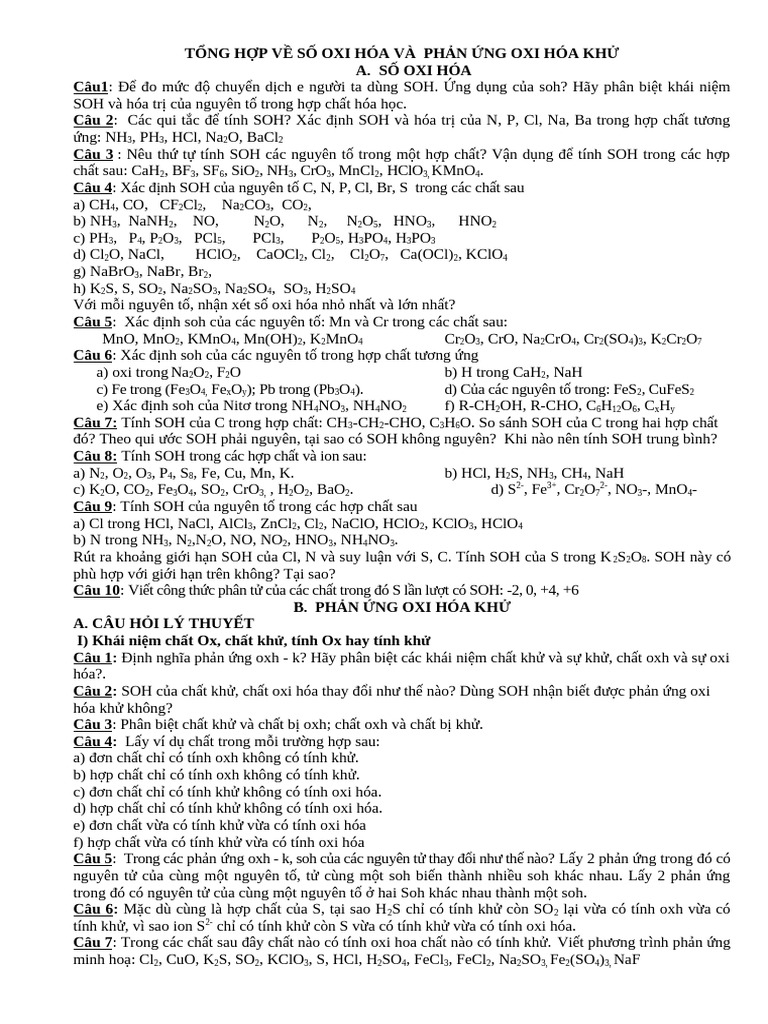 TONG HOP VE PU OXIHOA- KHU | PDF