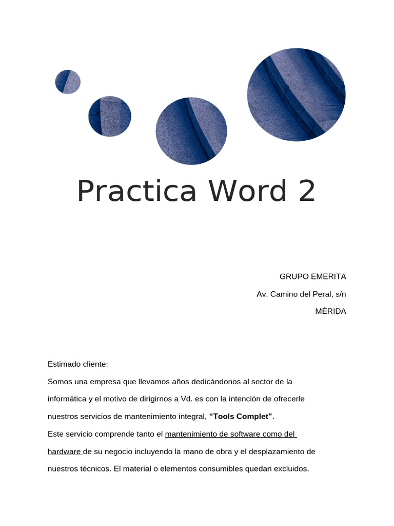 Ejercicio Word 2 | PDF