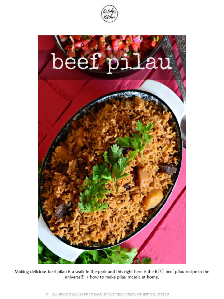 Bestestest Beef Pilau Recipe | PDF
