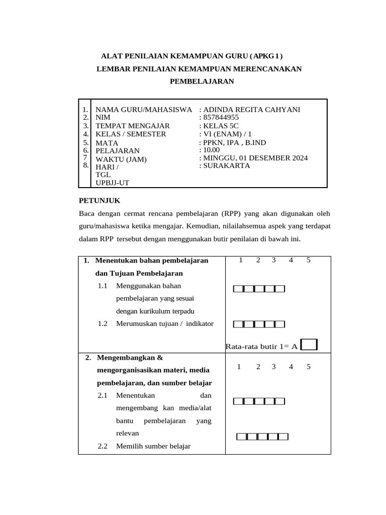 APKG SIMULASI KELAS | PDF