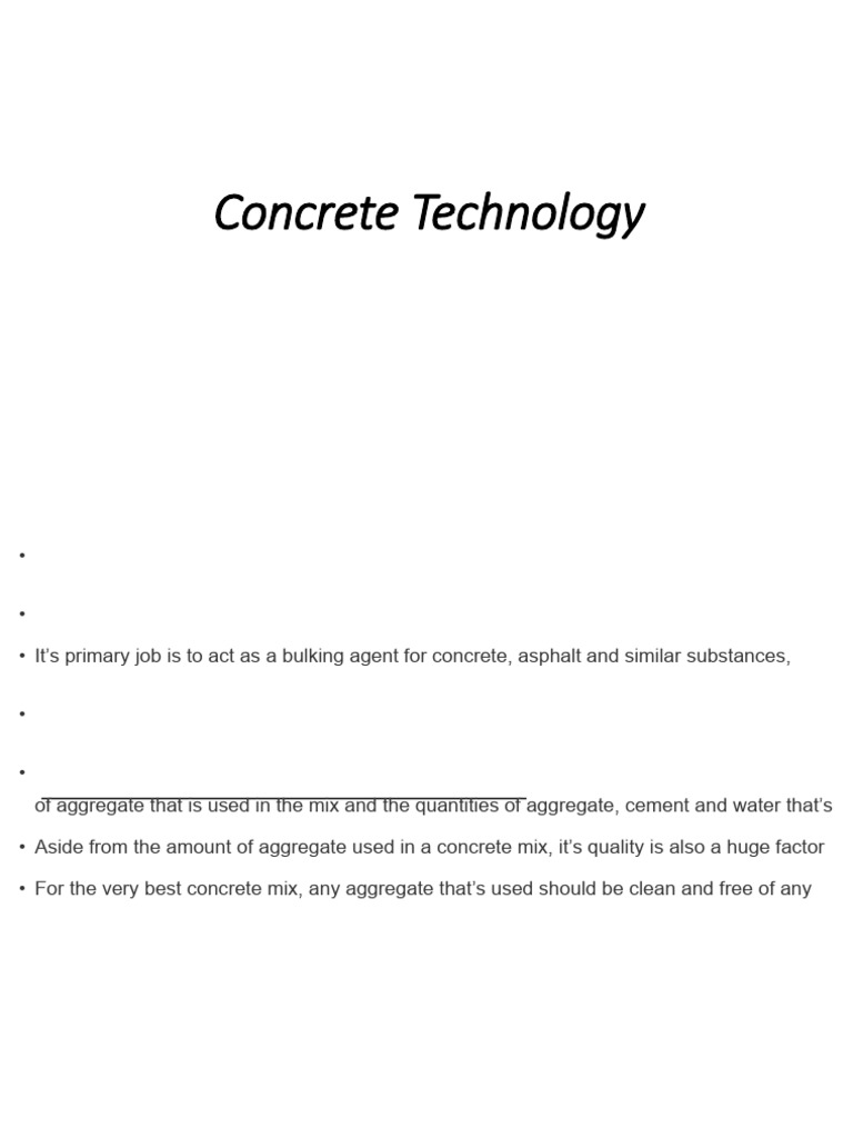 Concrete Technology Pdf Concrete Cement