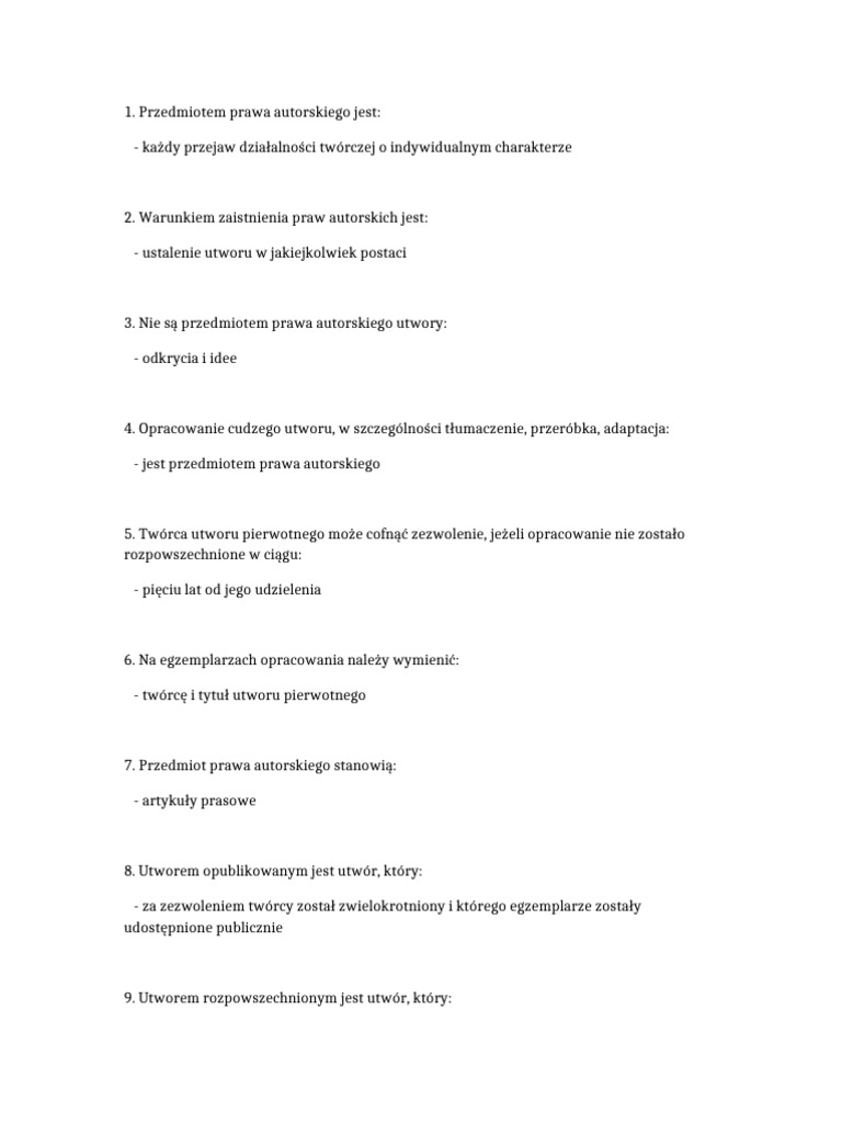 Przykładowe Pytania OWI Highlighted Questions Answers | PDF