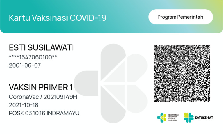 SERTIFIKAT-VAKSIN-DOSIS 1-ESTI-759 | PDF