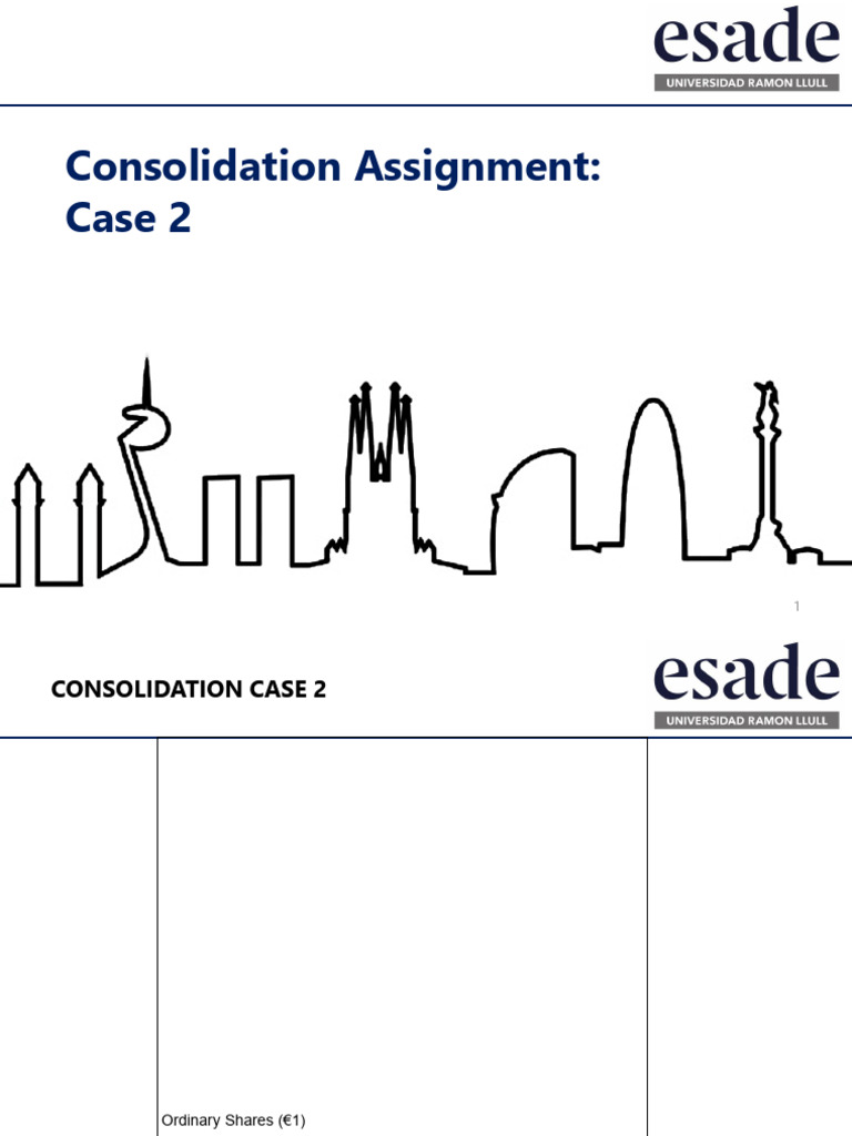 Consolidation Case 2 Solution | PDF | Balance Sheet | Debits And Credits