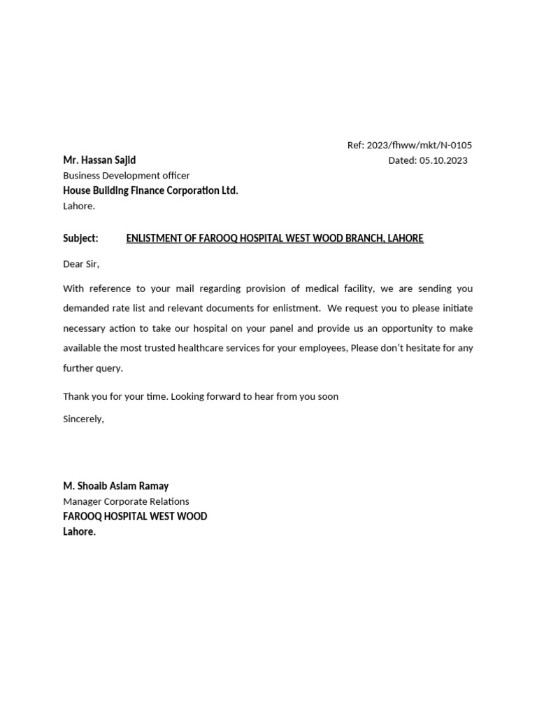 Enlistment Letter | PDF