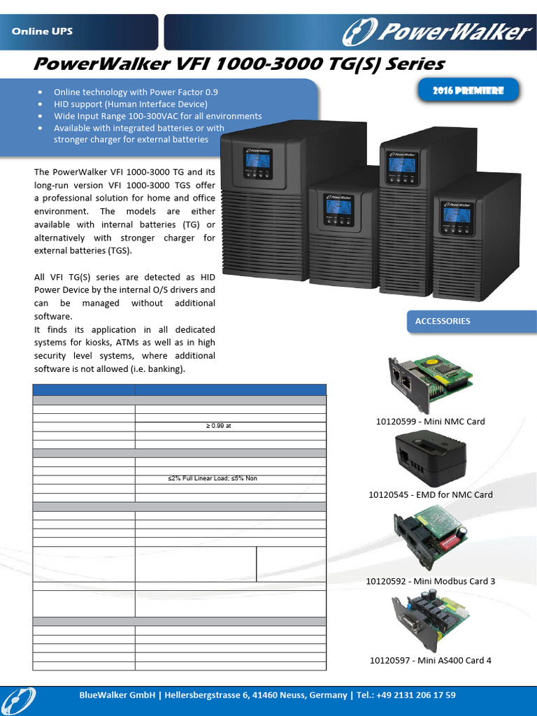 PowerWalker VFI TG(S) Promo | PDF | Battery Charger | Computer Hardware