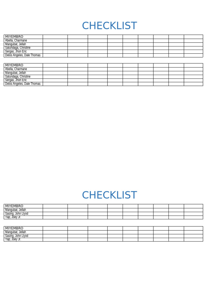 Checklist q2 | PDF