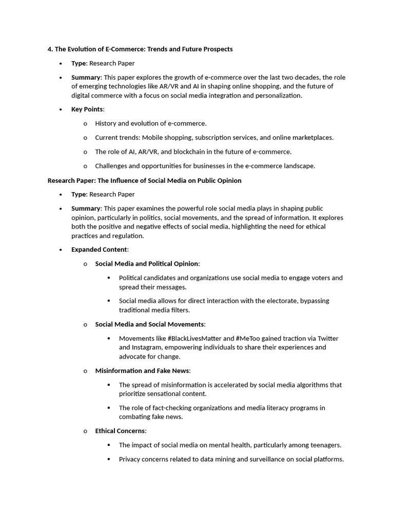 The Evolution of E-Commerce: Trends and Future Prospects | PDF | Social ...