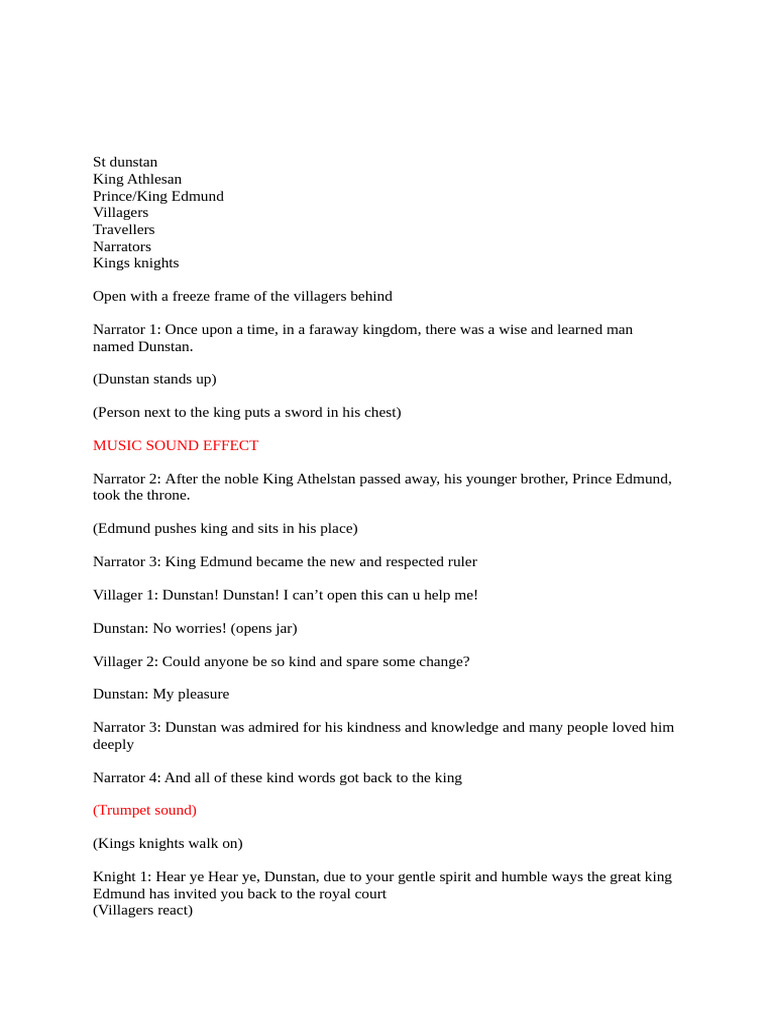 Dunstan's Journey and Redemption | PDF