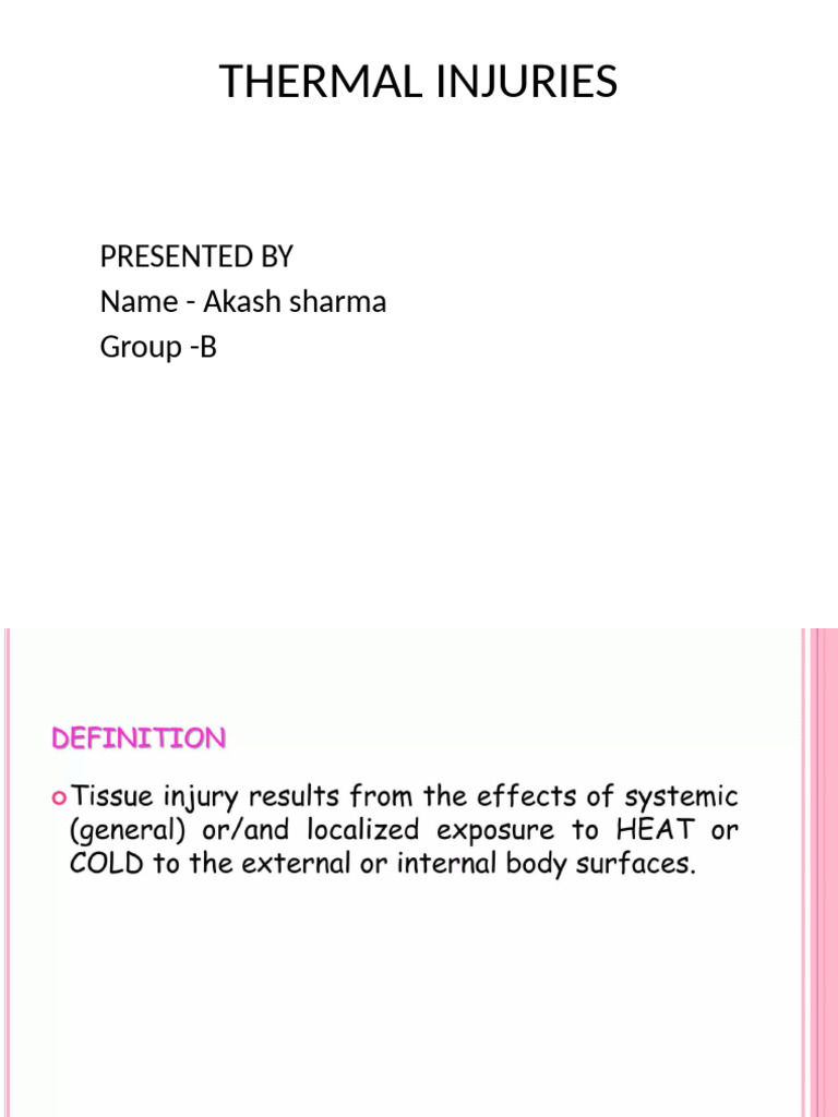 Akash Sharma Thermal Injuries | PDF
