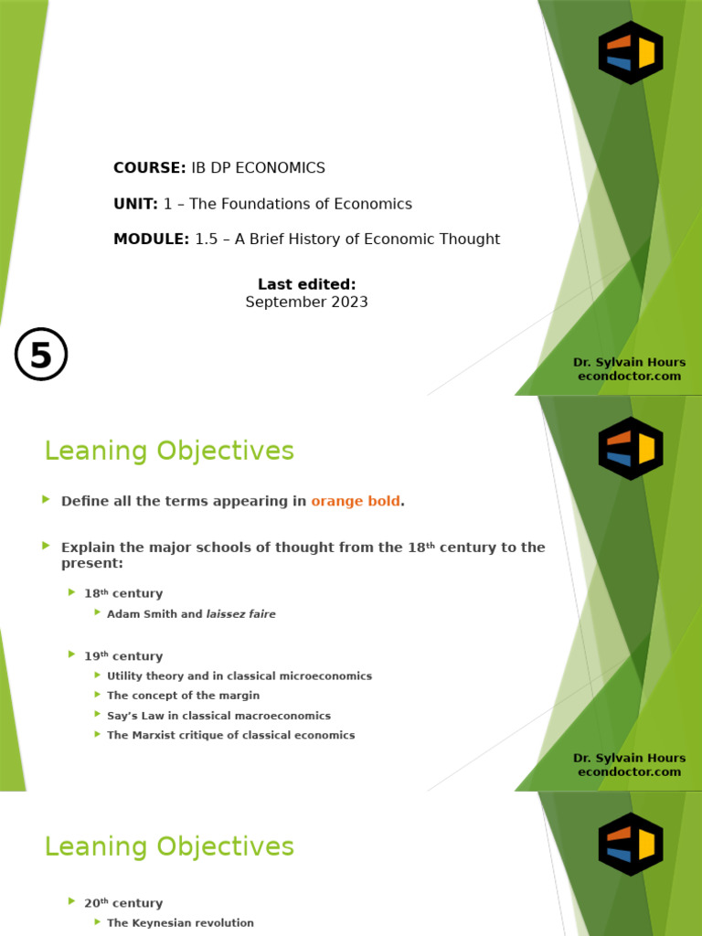 History of Economic Thought Overview | PDF | Economics | Macroeconomics