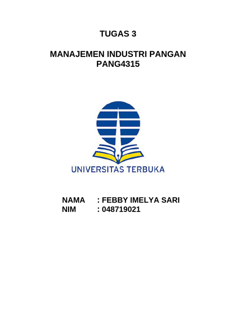 LEMBAR SOAL TUGAS TUTORIAL III pang 4315 rev | PDF