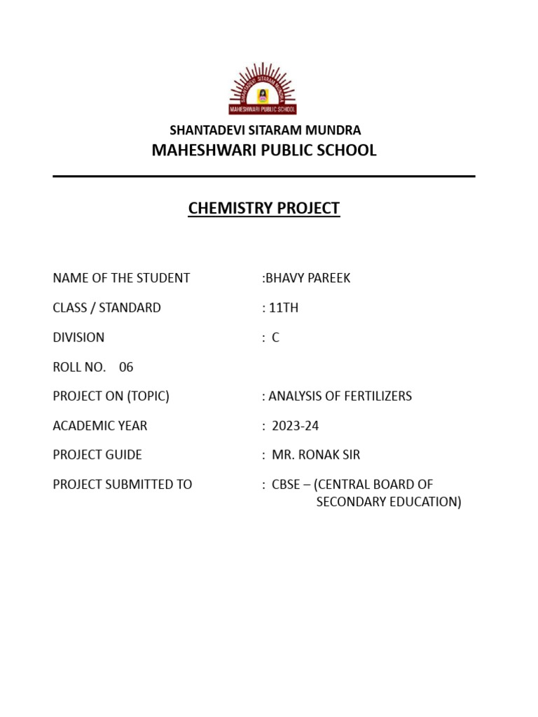 Bst Project Front Page | PDF