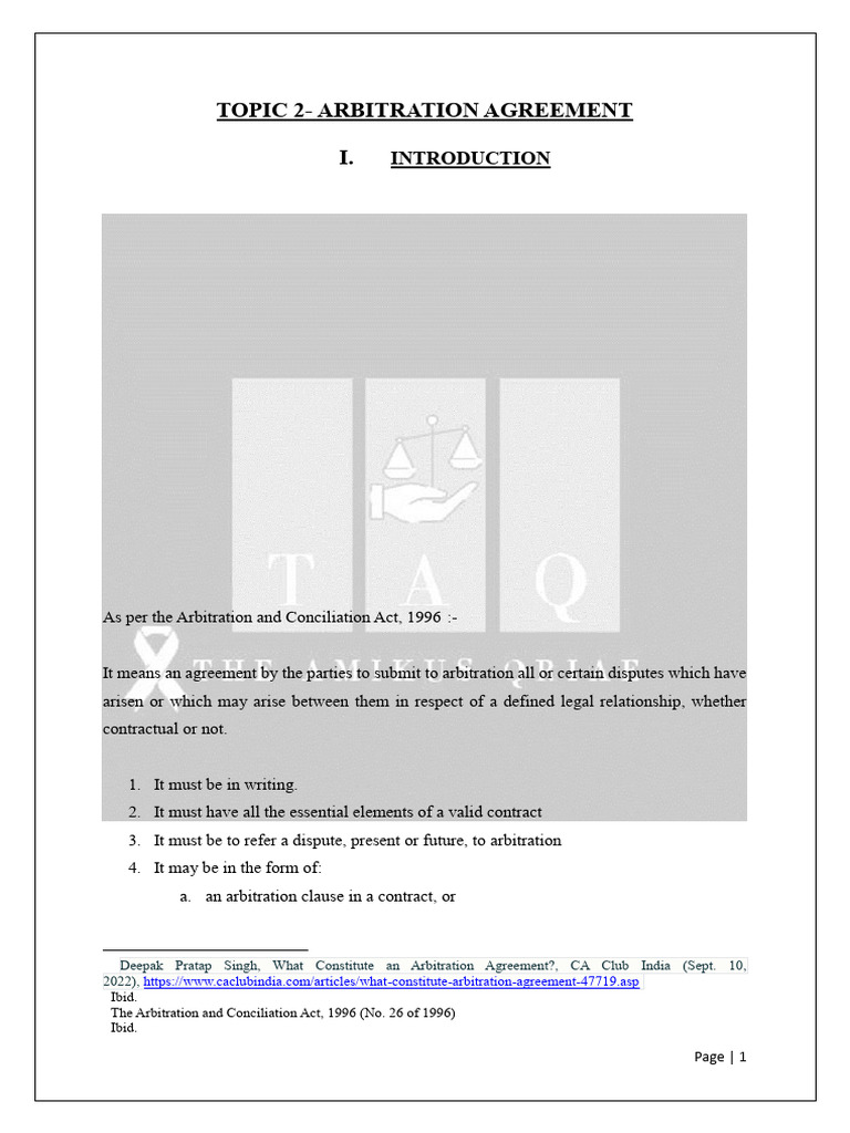 Understanding Arbitration Agreements | PDF | Arbitration | Arbitral ...