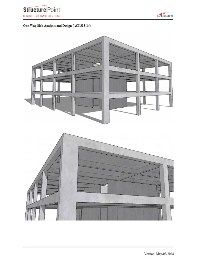 DE One Way Slab Analysis and Design ACI 318 14 Spbeam v550 | PDF ...