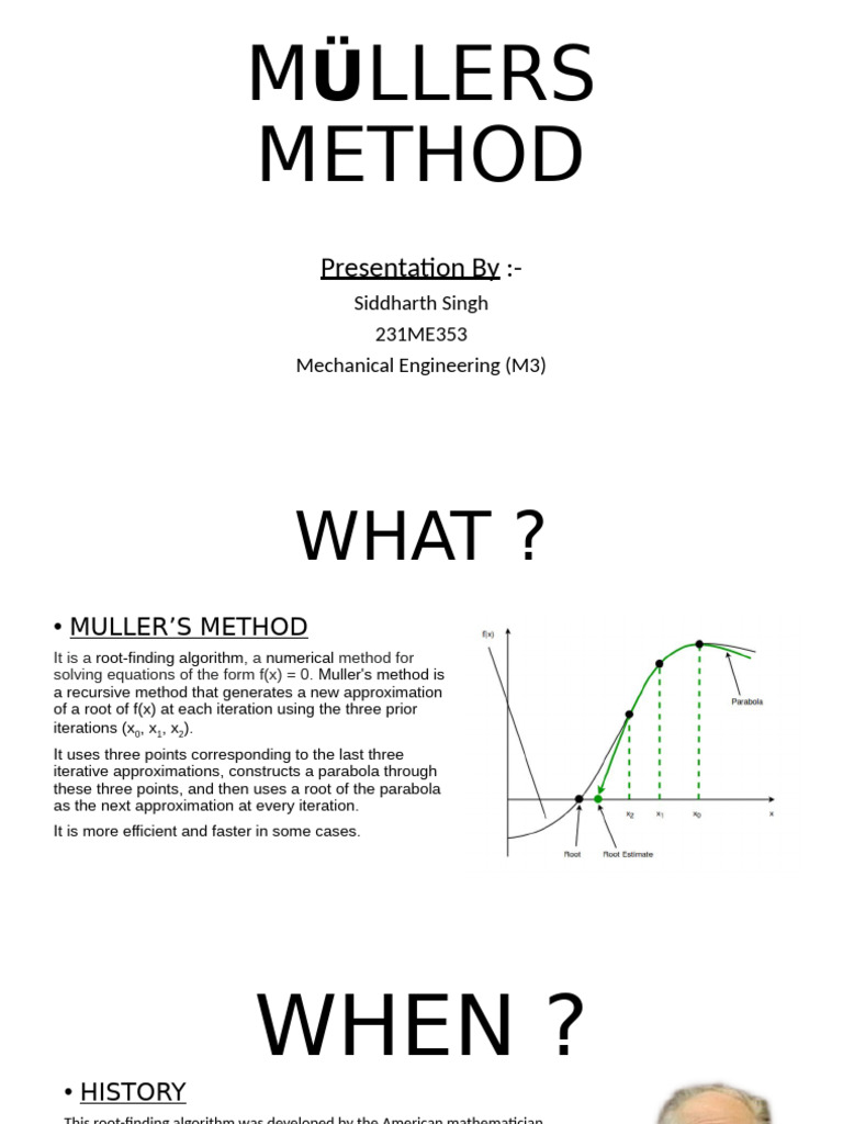 Mullers Method Pdf Theoretical Computer Science Algorithms