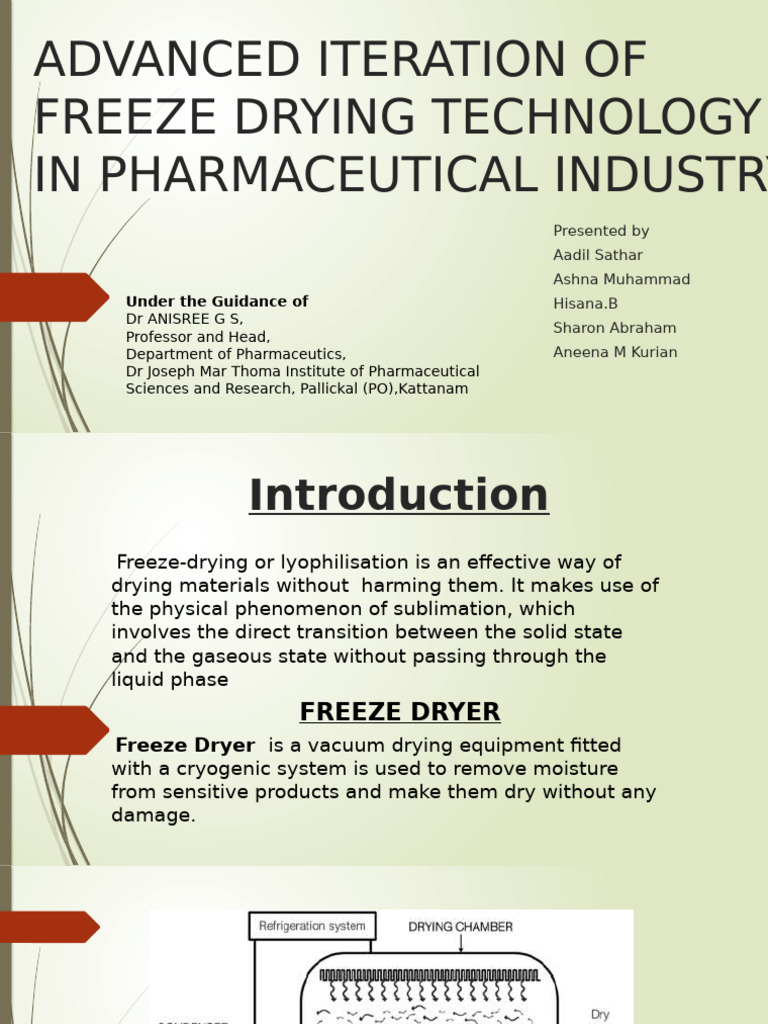 Advanced Iteration of Freeze Drying Technology in Pharmaceutical.ppt ... Advanced Iteration of Freeze Drying Technology in Pharmaceutical.ppt ...