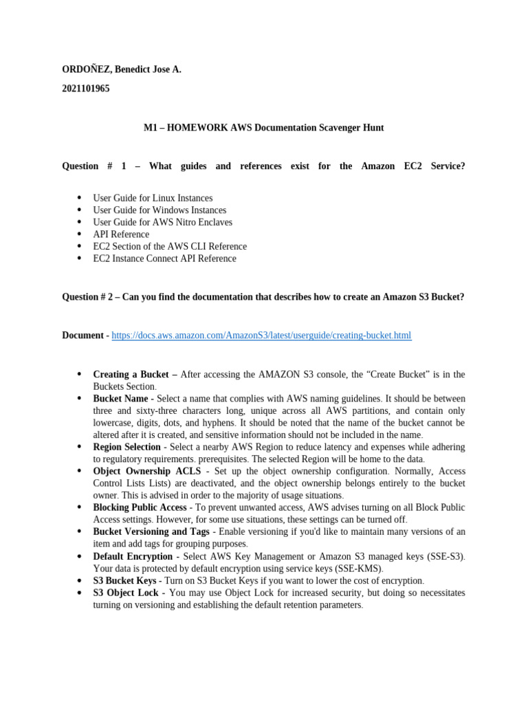 M1Homework | PDF | Amazon Web Services | Software Engineering