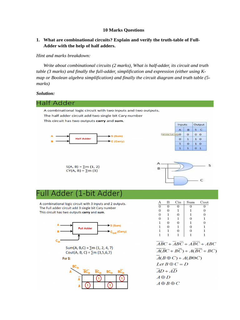 Unit5_practice questions | PDF | Electronic Circuits | Arithmetic