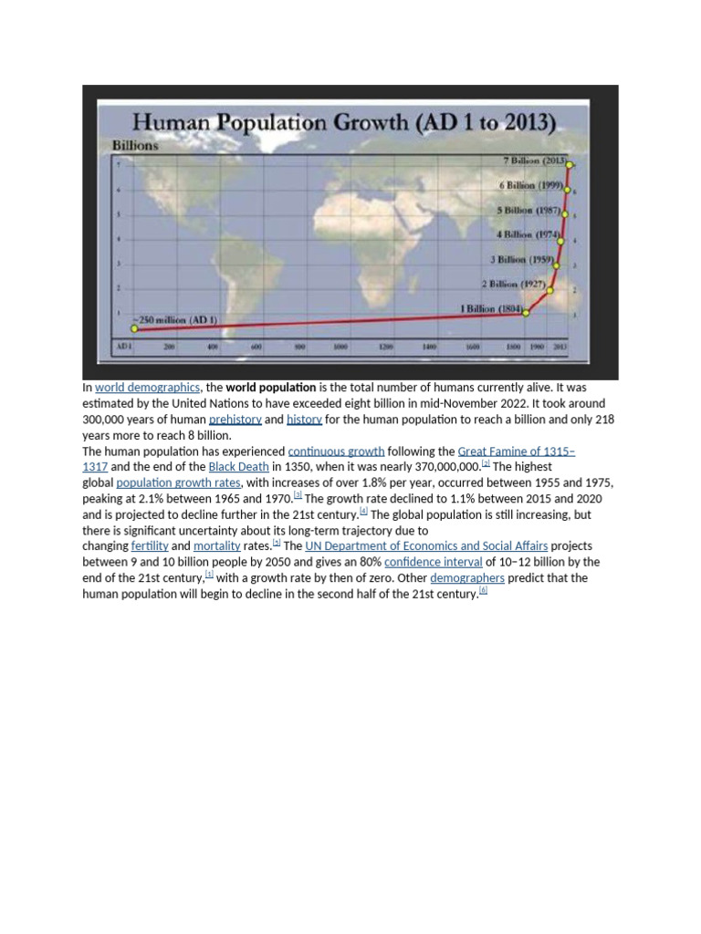 Population Growth and Environmental Impact | PDF