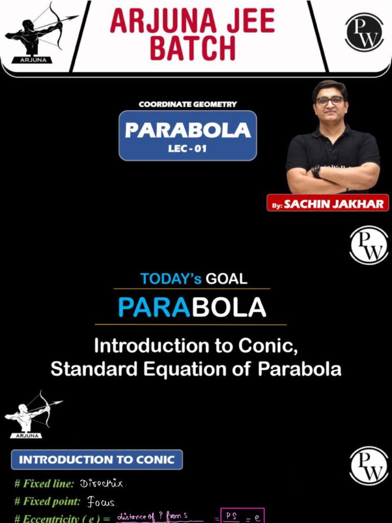 Parabola 01 - Class Notes | PDF