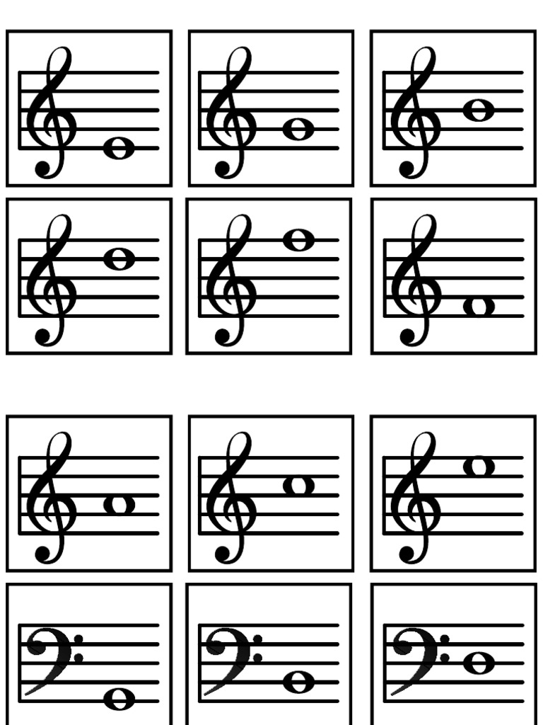Musical Notes Flashcards | PDF
