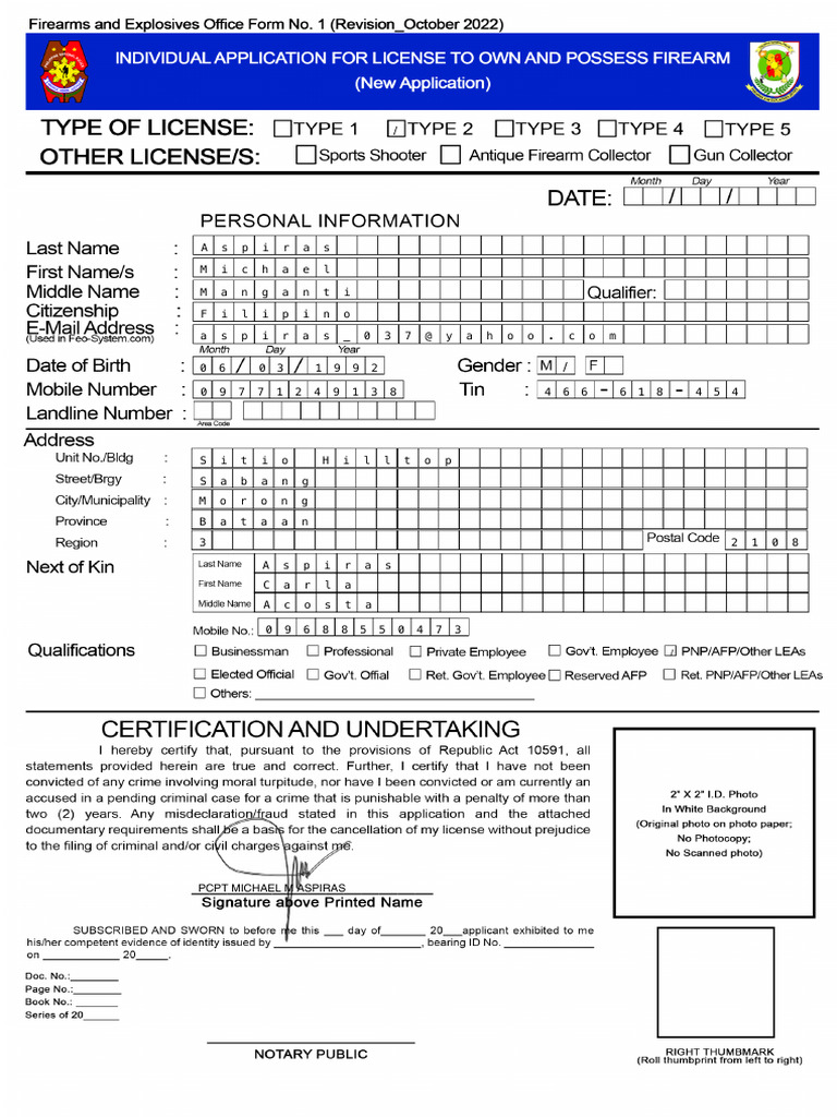 Feo Form No. 1 Ltopf New Application | PDF