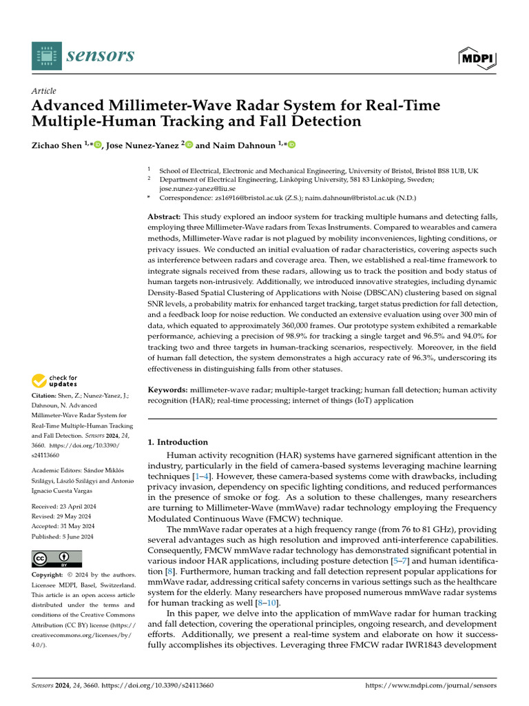 Advanced Millimeter-Wave Radar System For Real-Time | PDF | Radar ...