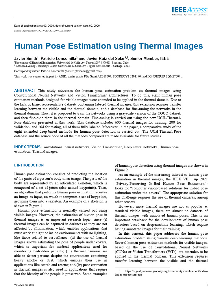 Human Pose Estimation Using Thermal Images | PDF | Artificial ...