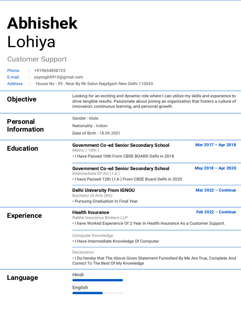 Abhishek - Resume - 67 | PDF