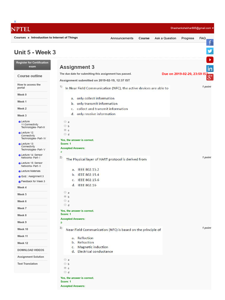 Introduction To Internet Of Things Unit 5 Week 3 Pdf