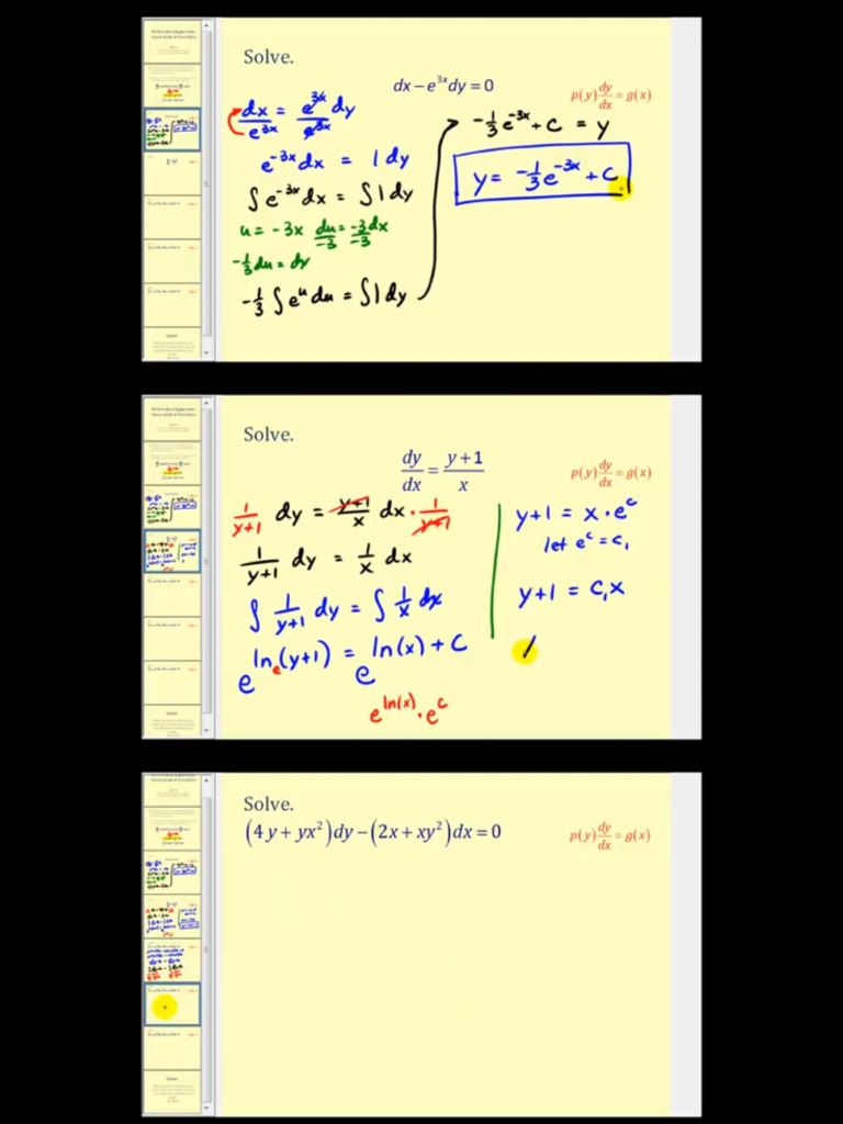 Separation of Variables | PDF