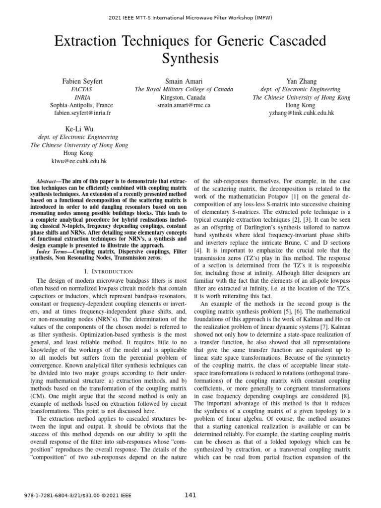 p141 Seyfert | PDF | Electronic Filter | Low Pass Filter