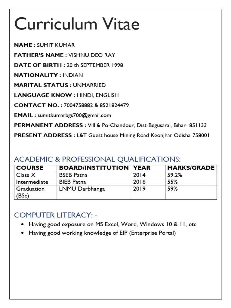 CV Sumit_bc686113-0010-4d96-8dba-cee3f8385189 | PDF