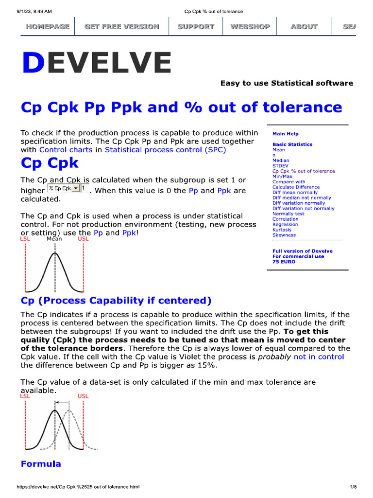 Capability & PPM Relation | PDF