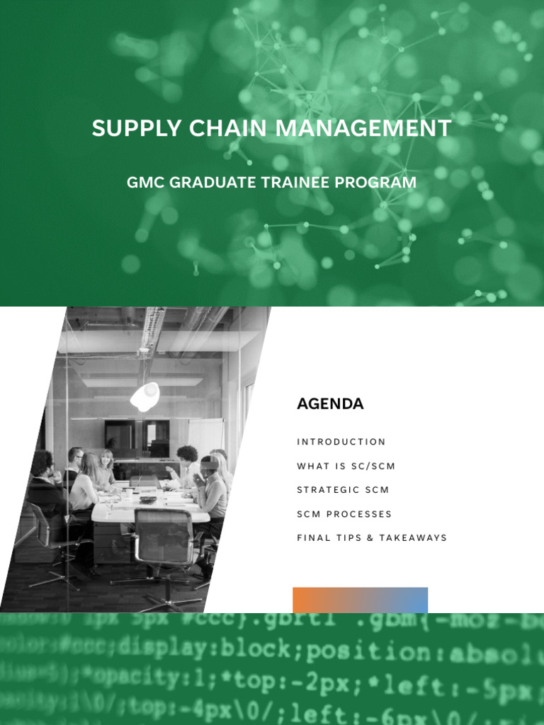 GMC GTP Supply Chain Management | PDF | Supply Chain Management ...