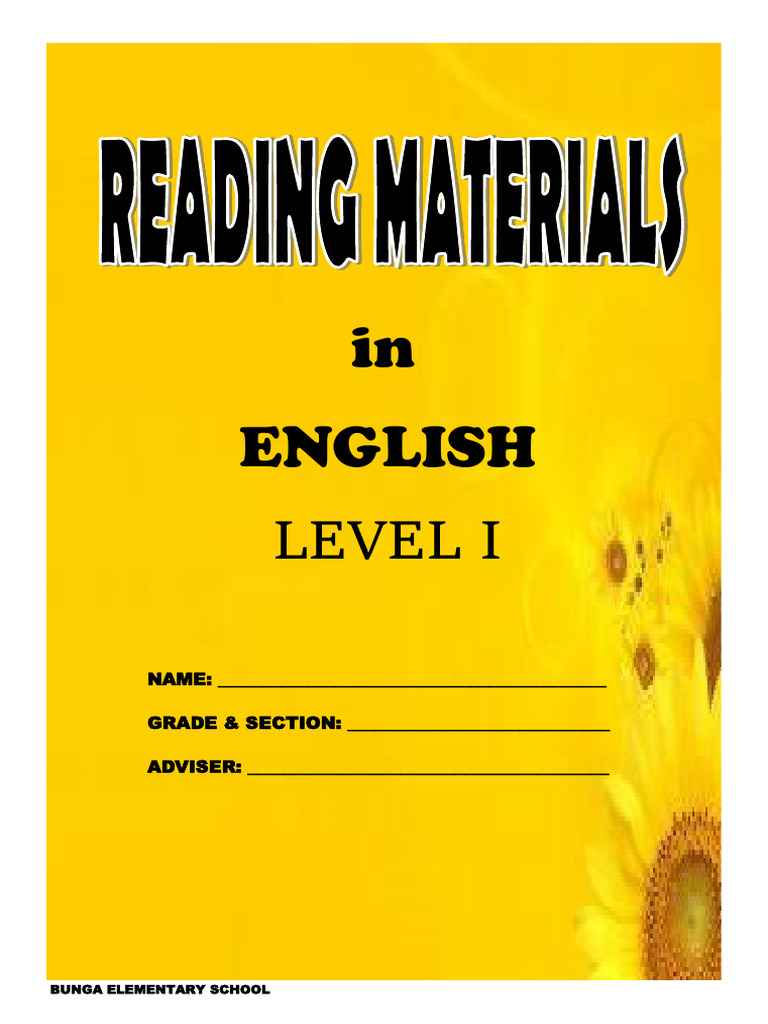 Bunga Elementary School English Level I | PDF