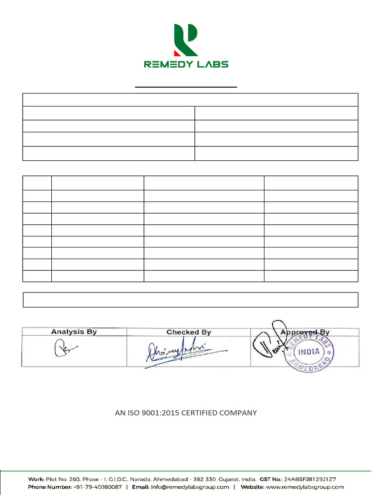 DCP Feed Grade COA | PDF