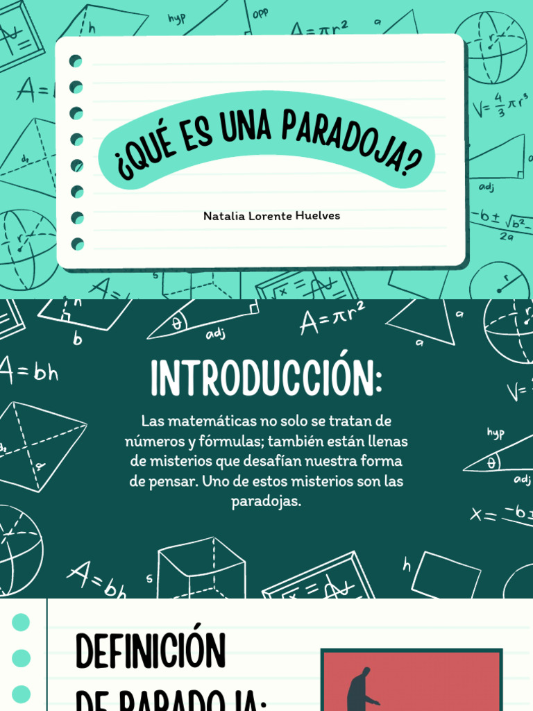 Definición de Paradoja en Matemáticas | PDF | Paradoja | Conjunto ...