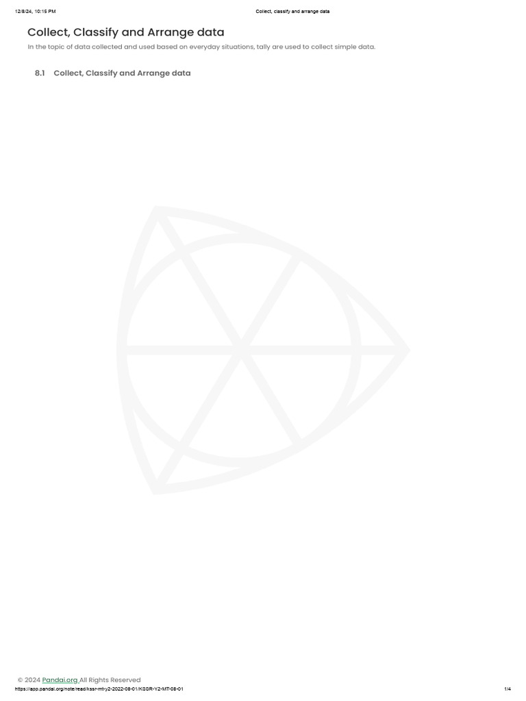 Collect, Classify and Arrange Data | PDF