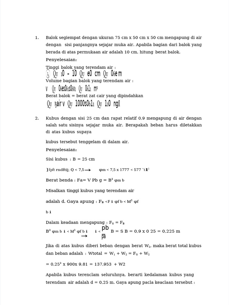 keseimbangan benda terapung | PDF