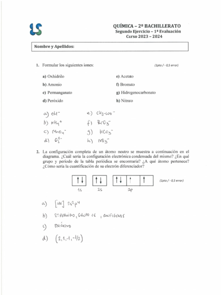 Soluciones 2º Ejercicio - 1ª Eval | PDF