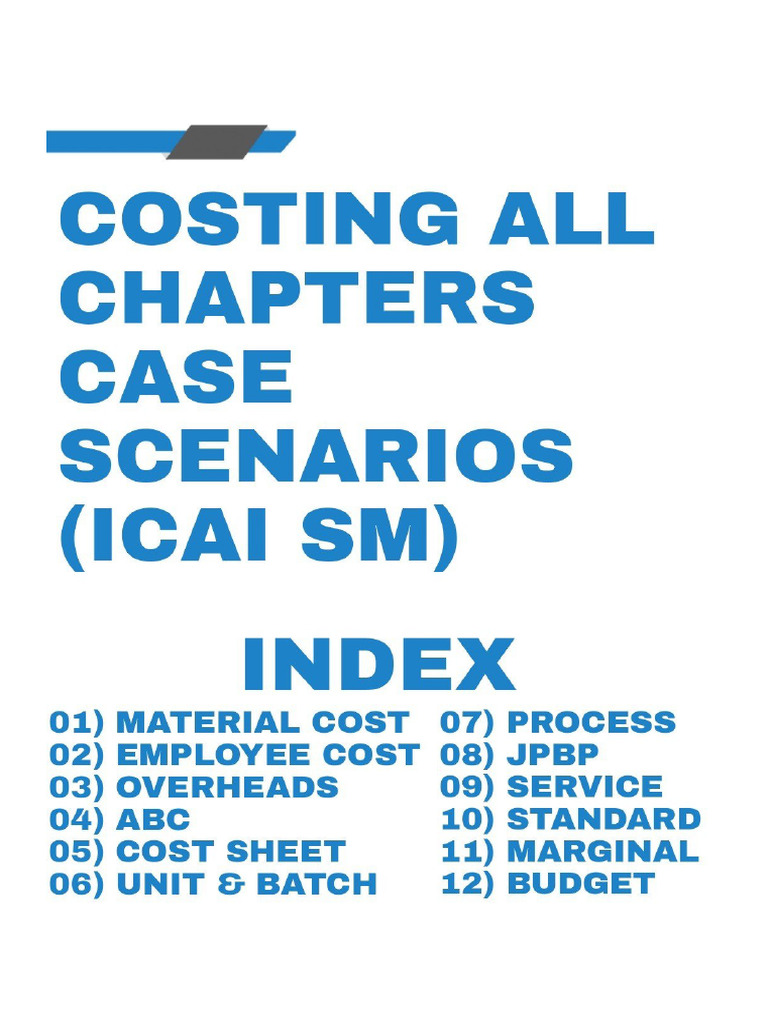 Costing Case Scenarios | PDF
