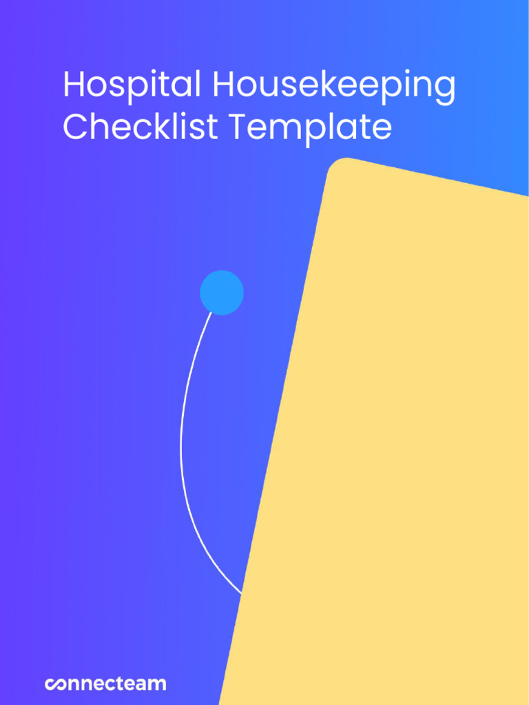 Hospital Housekeeping Checklist Template | PDF | Housekeeping | Bathroom
