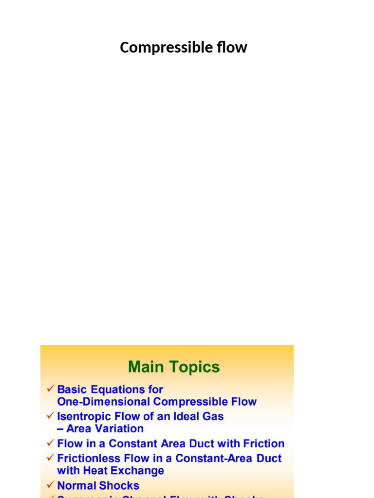Compressible Flow (3) Students | PDF | Compressible Flow | Density