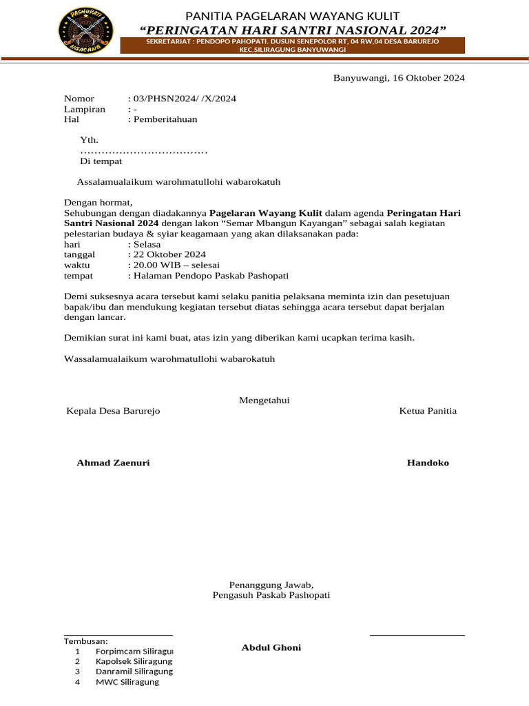 Surat Tembusan&Undangan | PDF